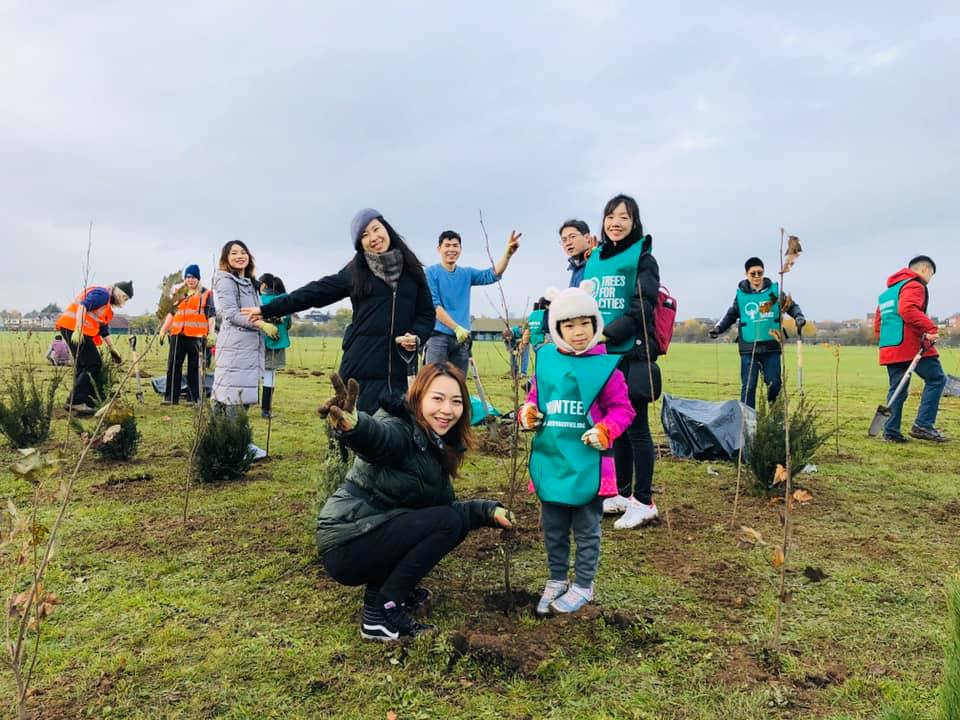 Cardiff tree planting with trees for cities | Chevening